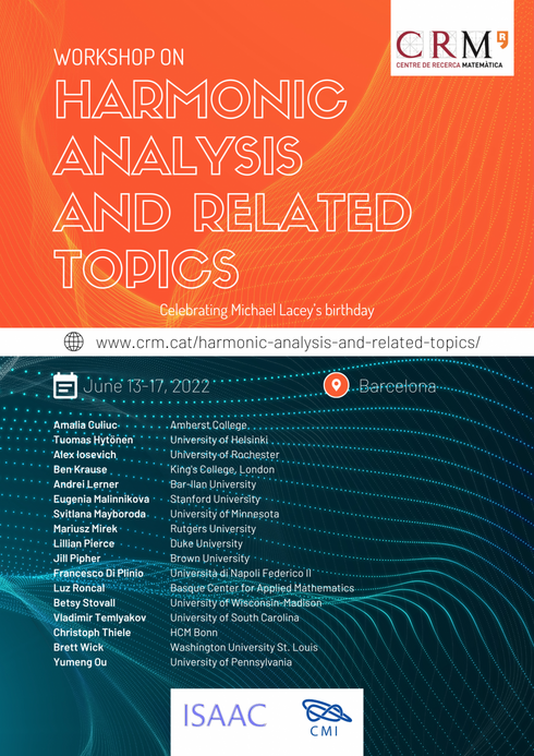 HARMONIC ANALYSIS AND RELATED TOPICS Centre De Recerca Matem tica