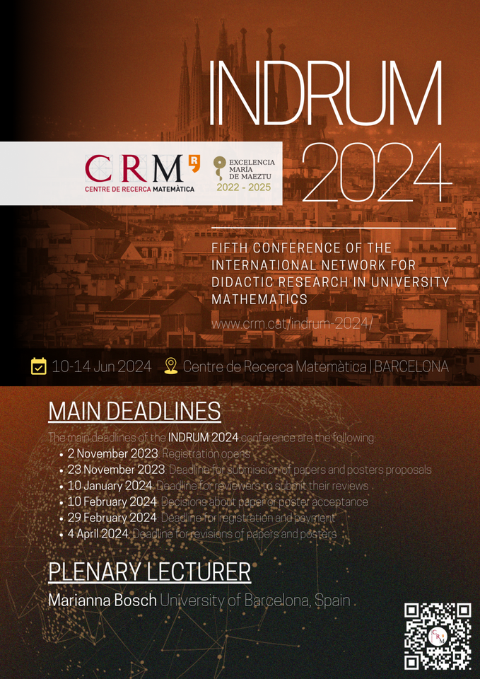 INDRUM 2024 - Centre de Recerca Matemàtica